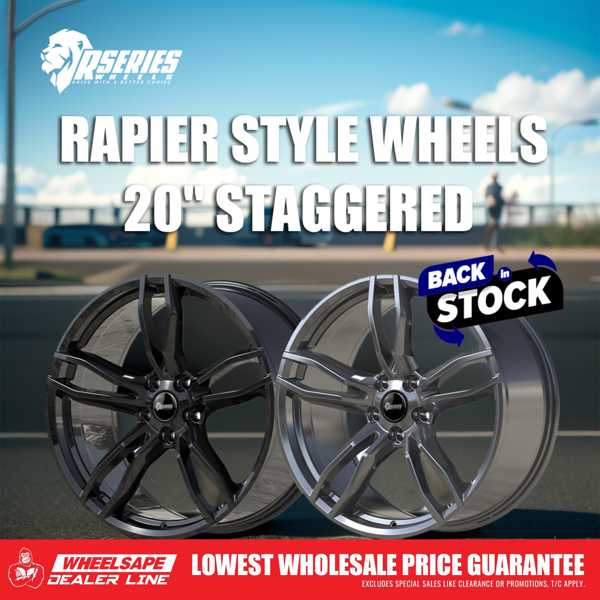 WheelsAPE Dealers Only ! Rapier 20” Staggered Back in stock – WHEELSAPE ...