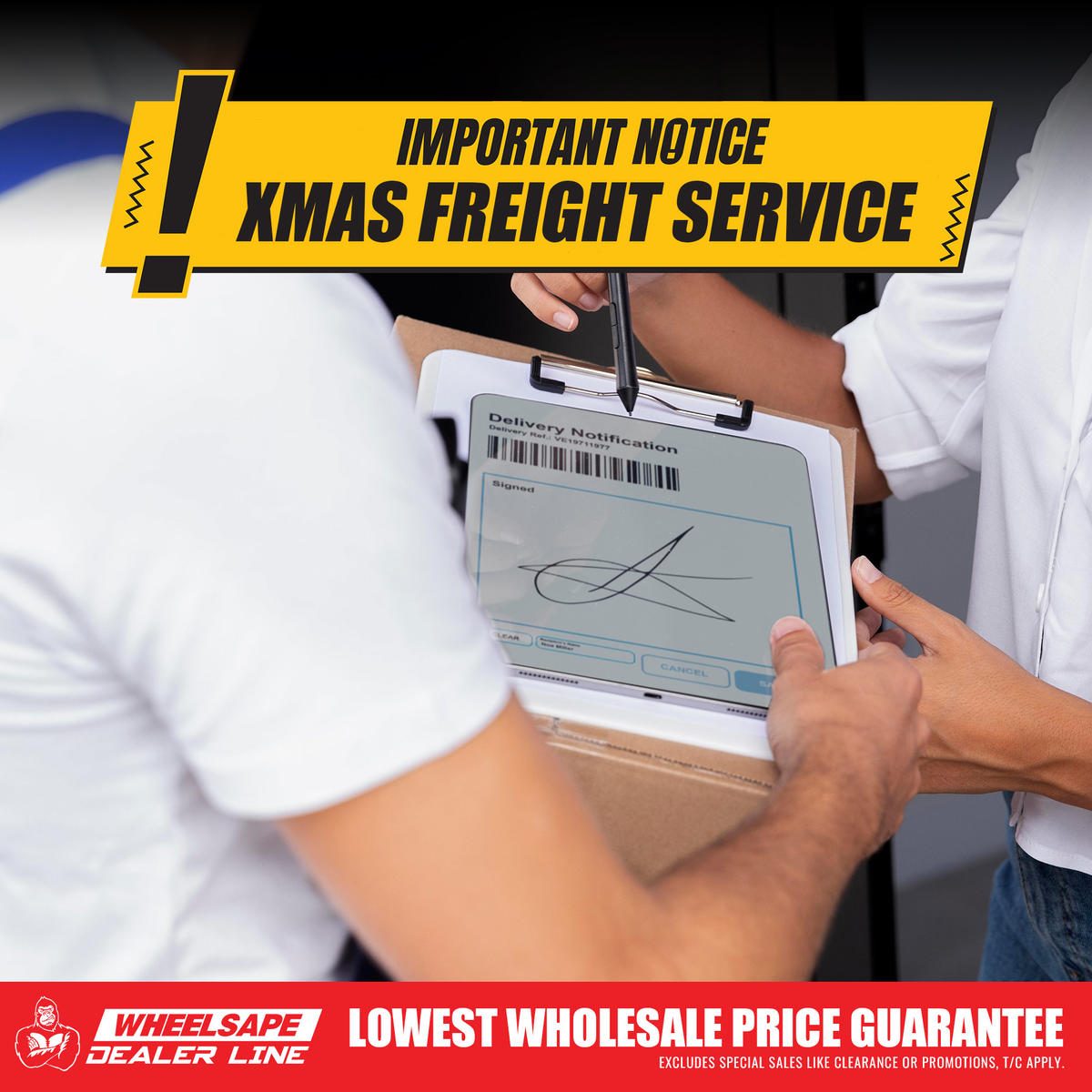 Important Notice: Holiday Logistics Delays – Plan Ahead! – WHEELSAPE ...